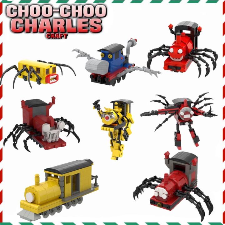 In Stock Choo Choo Charles Model Toy Thomas Spider Train Building Blocks Horror Game Kids Toys ...