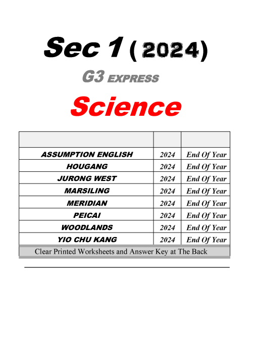 Secondary 1 Express G3 Paper | Lazada Singapore