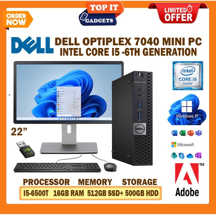 DELL OPTIPLEX 7040 MICRO MINI PC DESKTOP - INTEL CORE I5- 6TH GEN ...