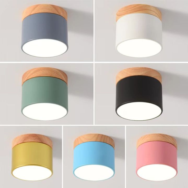 Nordic Wood Downlight Ceiling Light lED Decorative Lights Spotlight ...