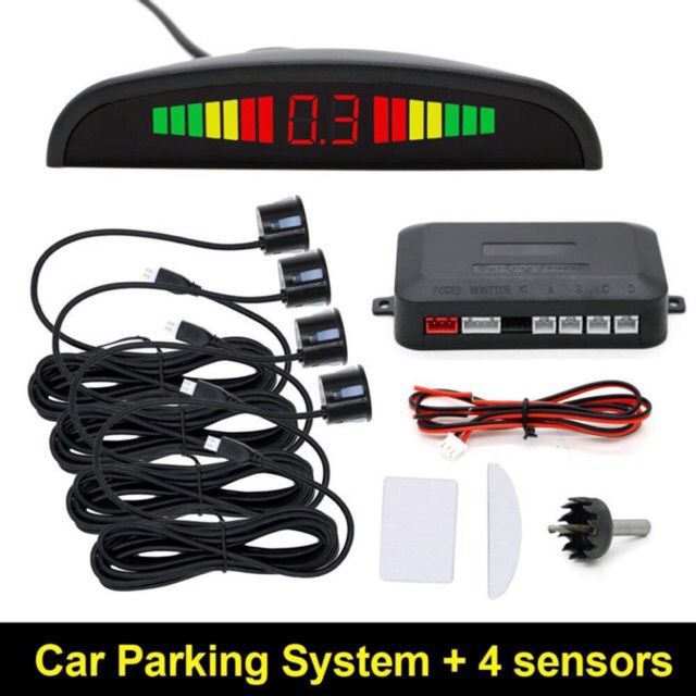 Car Parking system with 4 Sensors Car Reverse Backup LED Display Car ...