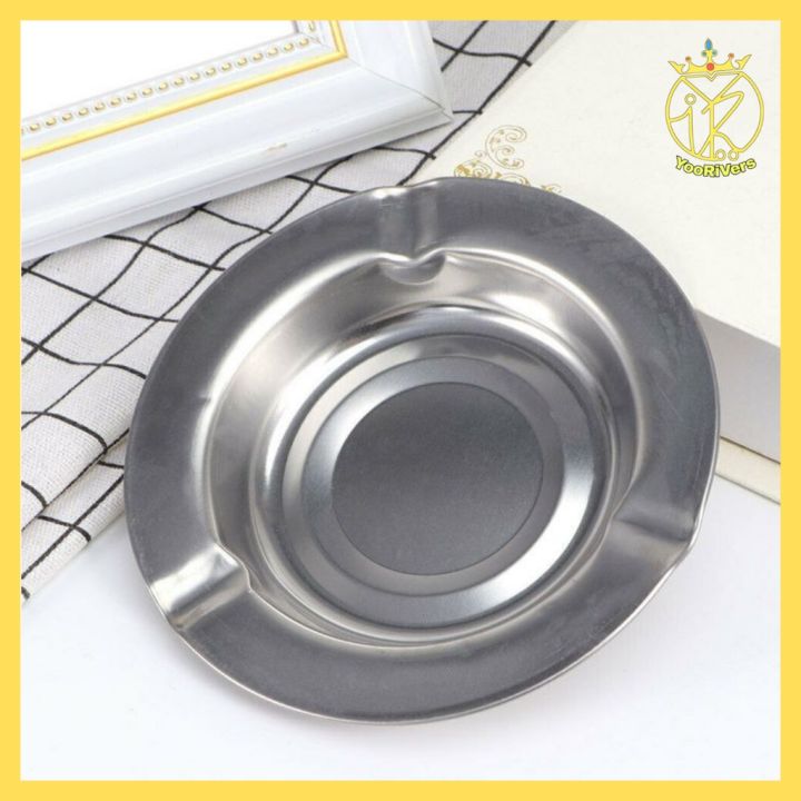 Asbak rokok 3sisi stainless Tebal asbak besi asbak bulat asbak rokok ...