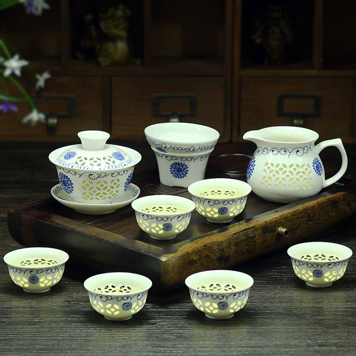 Linglong tea set special offer full set of simple household teapot tea ...