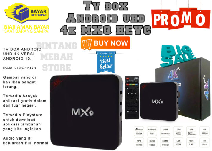 ( TERBARU ) TV BOX ANDROID UHD 4K MXQ HEVC ( Android Tv Box merupakan TV Masa depan ) | Lazada ...