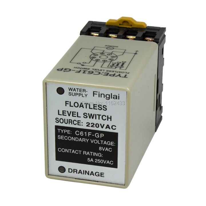 C61f-Gp Ac 220v Floatless Level Switch / Relay With Socket Base 220vac C61f - Gp Water Level ...