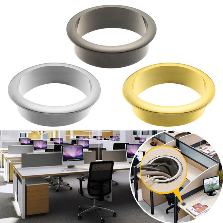【COD】25-80MM Office Desk Cable Grommets Wire Hole Cover Computer Desk ...