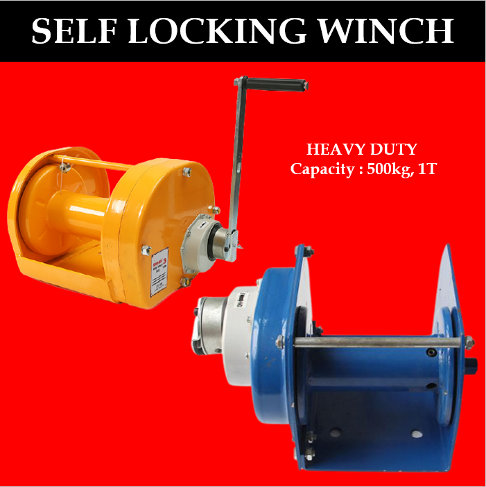 TOYU 500kg 1T Self locking Hand Winch Hand Ratchet Wire Rope Winch ...