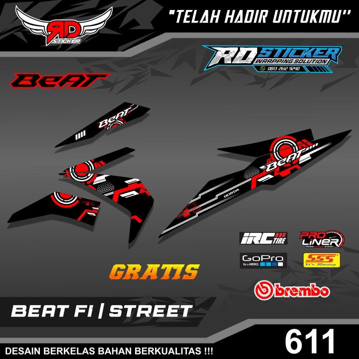Sticker Striping Beat Fi / Stiping motor Beat / Sticker Striping Beat ...