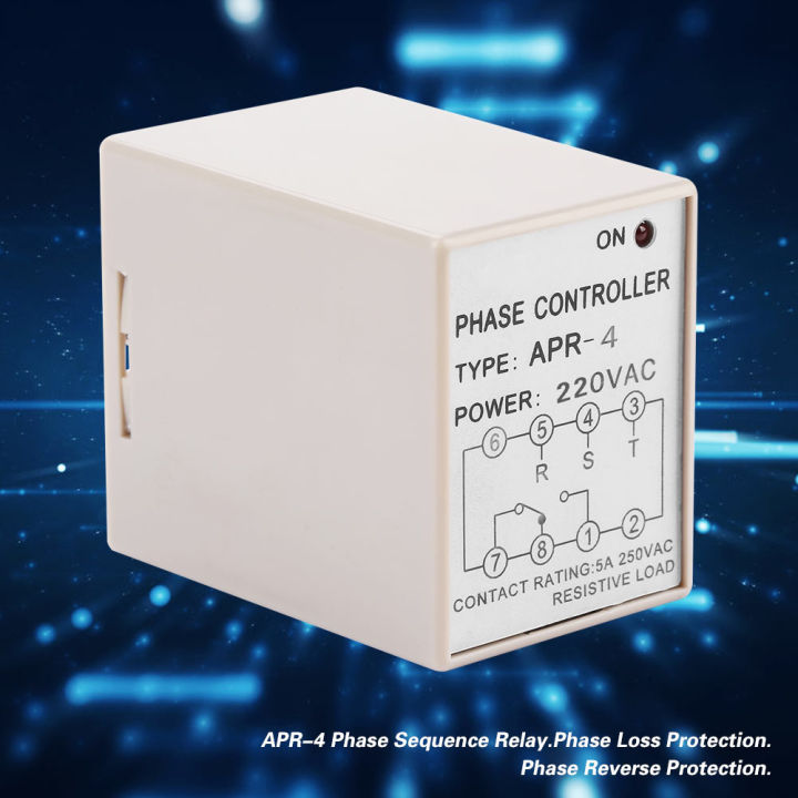Phase Sequence Relay Waterproof Din Rail Mounting APR-4 Small Phase ...