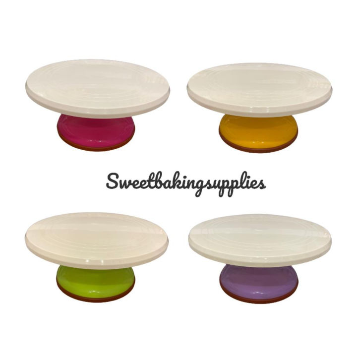 MEJA PUTAR KUE BAHAN PLASTIK ANTI SLIP | Lazada Indonesia