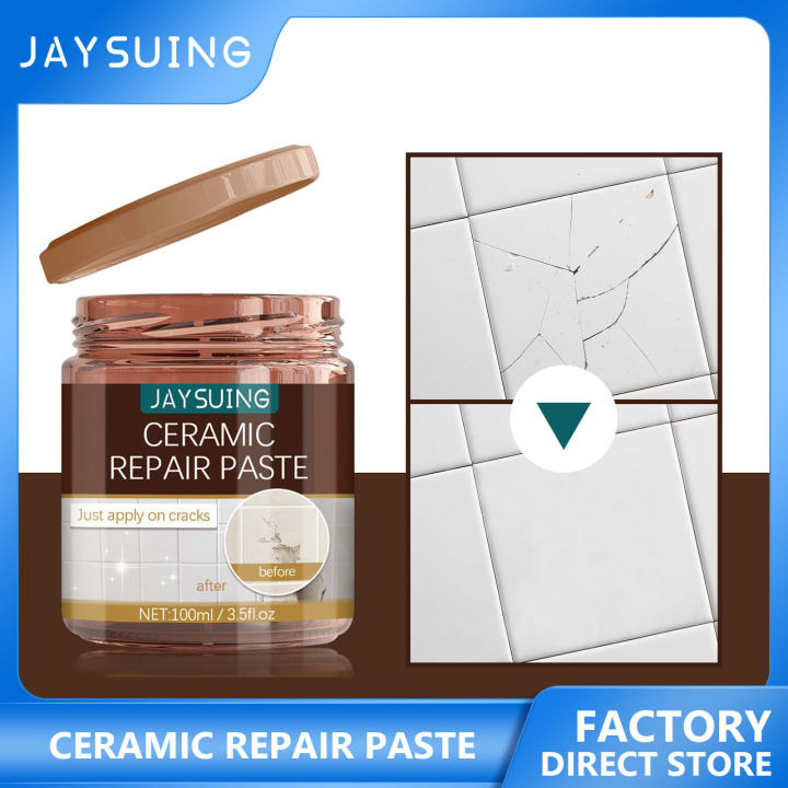 Jaysuing Ceramic Repair Paste Floor Tile Adhesive Tile Repair Agent Tub ...