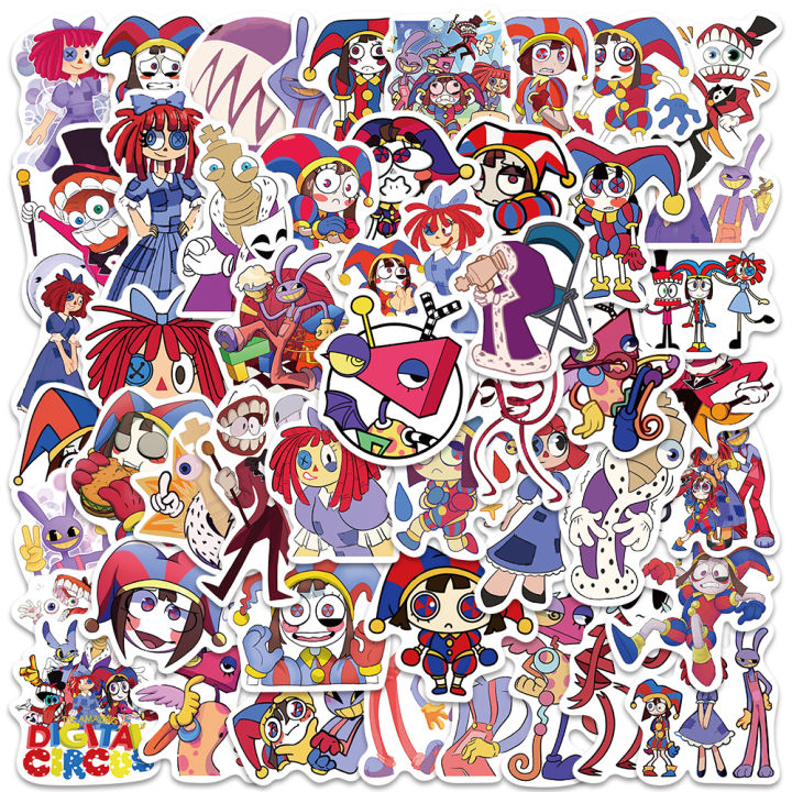 10/50PCS The Amazing Digital Circus Funny Anime Pomni Stickers ...