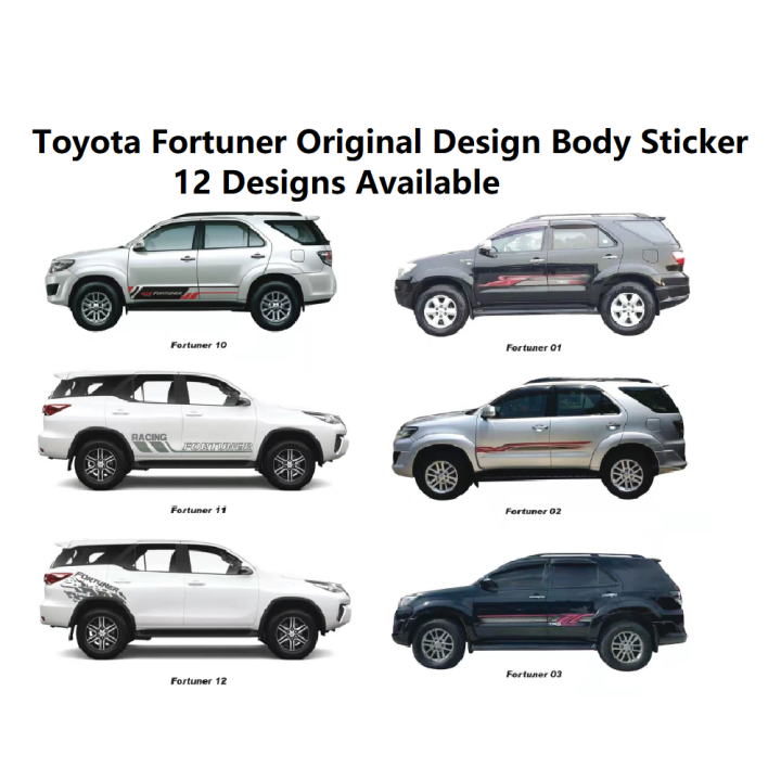 Toyota Fortuner Body Sticker Car Body Original Design Sticker - 13 ...