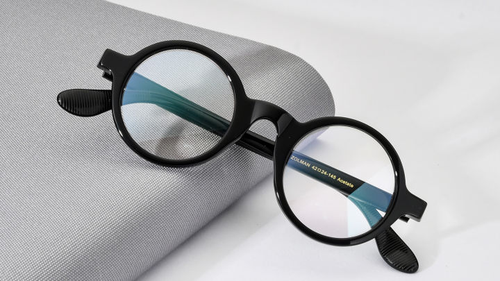 HEPIDEM Acetate Glasses Frame Women Vintage Retro Round Eyeglasses High ...