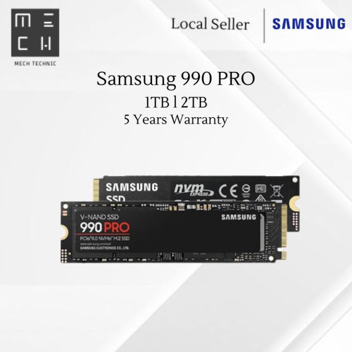 Samsung 990 Pro 1TB / 2TB PCIE 4.0 NVMe M.2 SSD - 5 Years Warranty ...