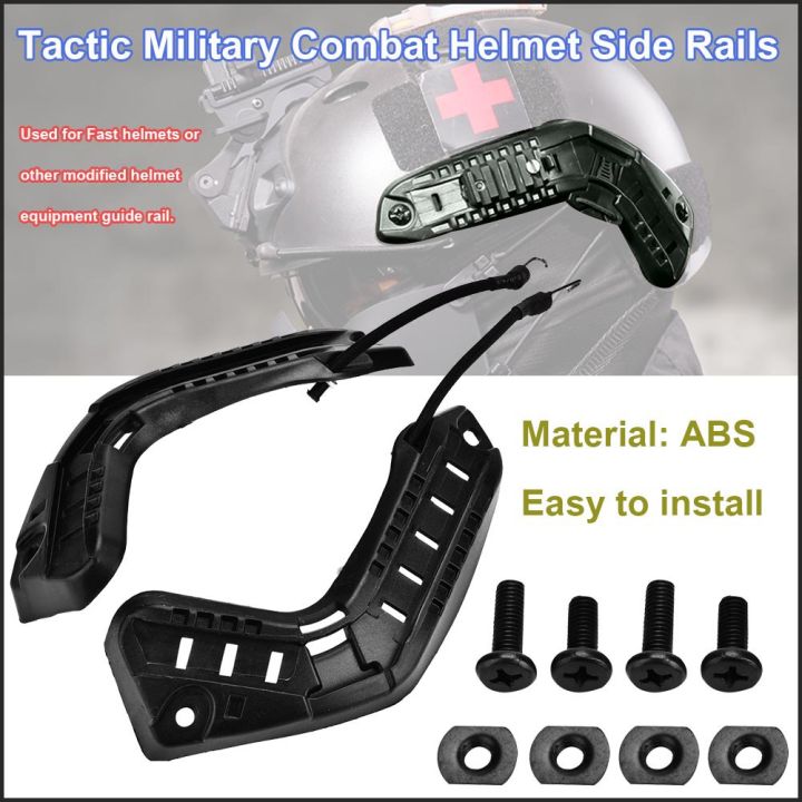 Tactic Military Combat Helmet Side Rails with Lanyard Mounting Screws ...