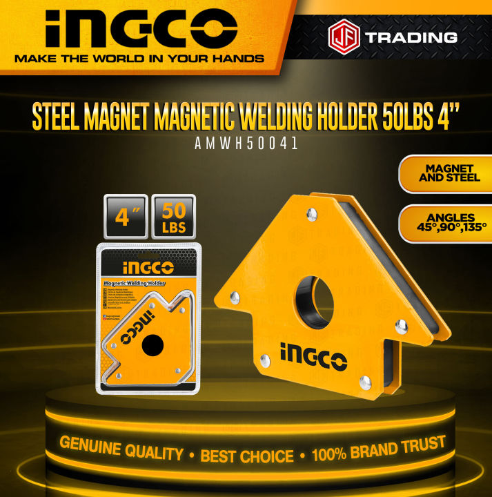 INGCO Steel Magnet Magnetic Welding Holder 50lbs 4” AMWH50041 | Lazada PH