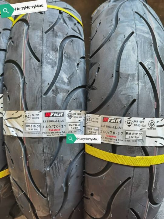 FKR RS880 Gallant 140/70-17 Tubeless Tyre (Tayar Bunga Ular, Bunga ...