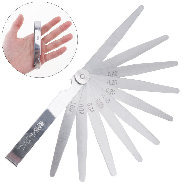 17 Blade 0.02-1.00mm Feeler Gauge High Precision Stainless Steel ...