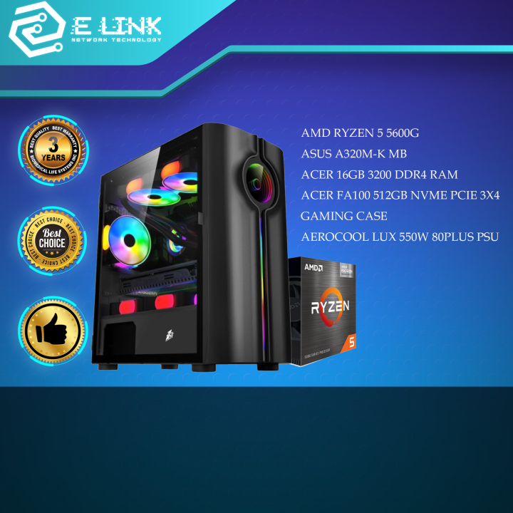 Gaming Pc Amd Ryzen 5 5600G | Lazada