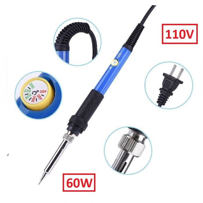 Mỏ hàn điều chỉnh nhiệt độ 110V 60W, gia nhiệt nhanh, dễ dàng sử dụng, chất lượng tốt | Lazada.vn