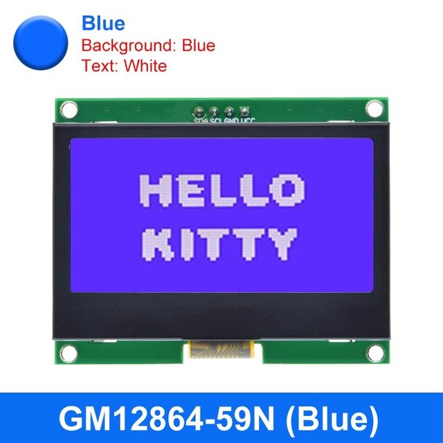 Tzt 12864 Iic Lcd Module 128x64 I2c St7567s Cog Graphic Display Screen ...