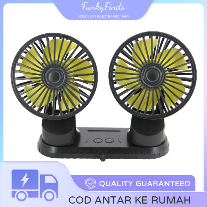 Kipas Angin Mobil Portabel 12V 24V 3 Kecepatan Kipas Angin Mobil Kepala ...