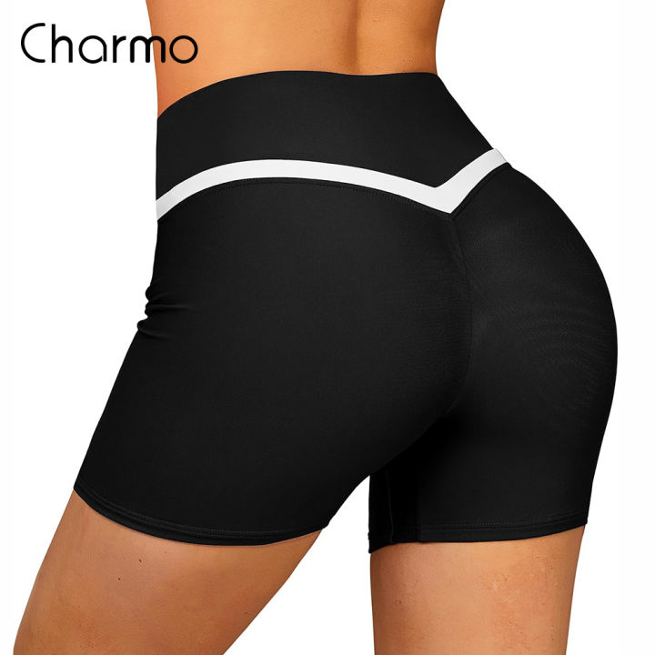 Charmo Swimming Shorts for Women High Waisted Swim Shorts with Pockets ...