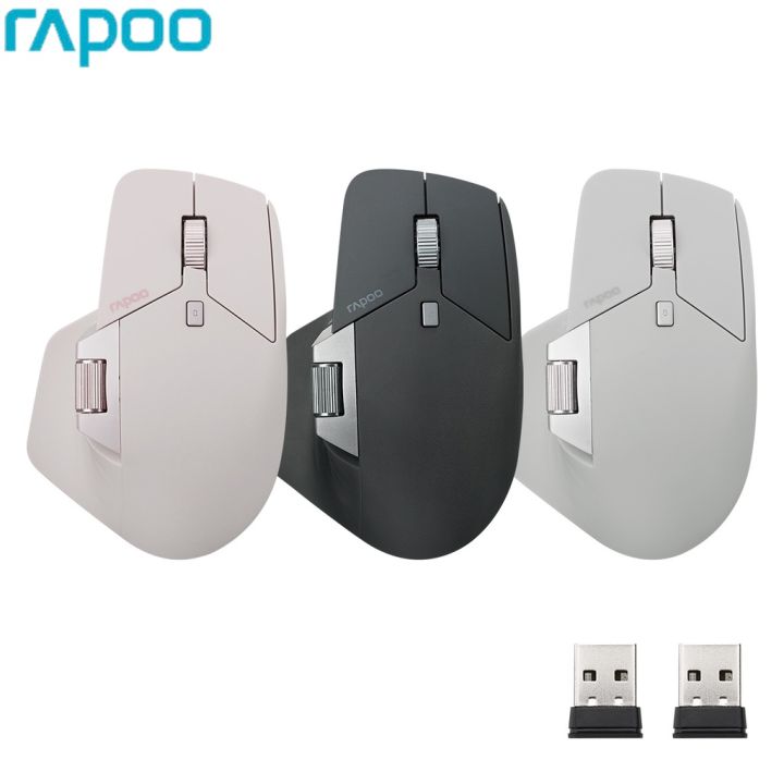 Rapoo MT760L Rechargeable Multi-mode Wireless Mouse Ergonomic 3200 DPI ...