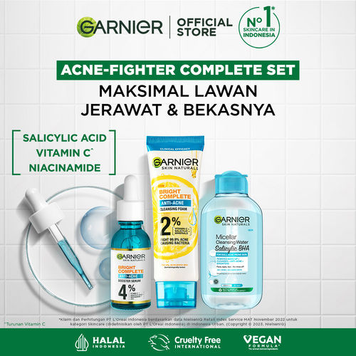 Garnier Acne Fighter Complete Set Anti Acne Serum 30 ml + Foam 100 ml ...