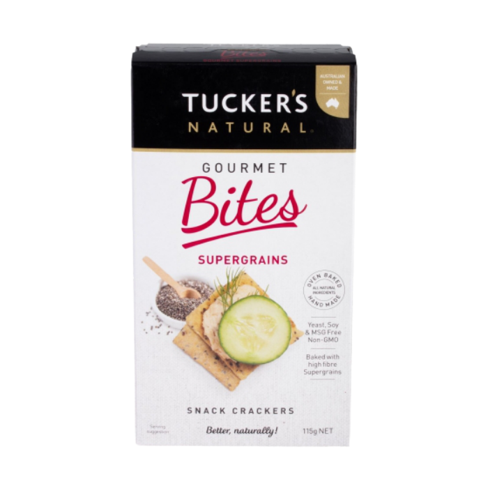 Tucker's Natural Snack Crackers Gourmet Bites Supergrains 115g | Lazada ...