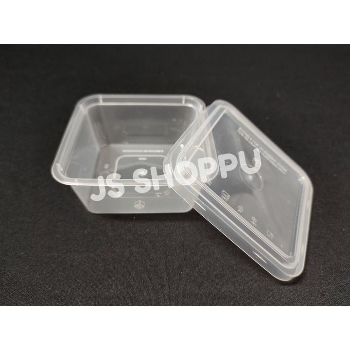 SQ250 Square Plastic Disposable Food Container (50pcs±) | Lazada
