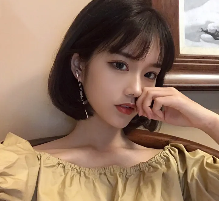 short hair wig women full wigs woman malaysia readystok natural rambut ...