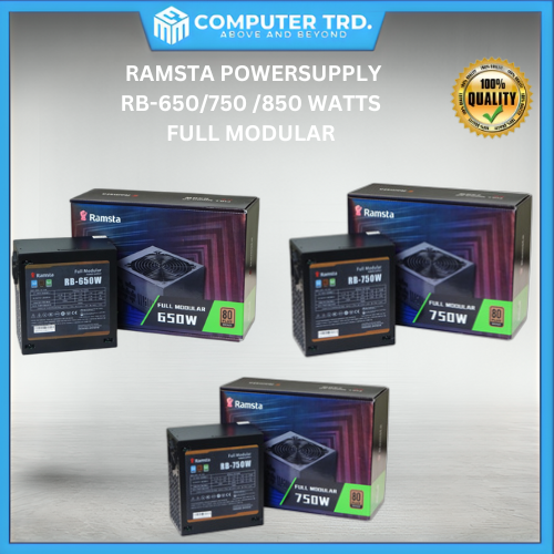 Ramsta 850w 650w 750w Bronze/Gold Fully Modular Power Supply | Lazada PH