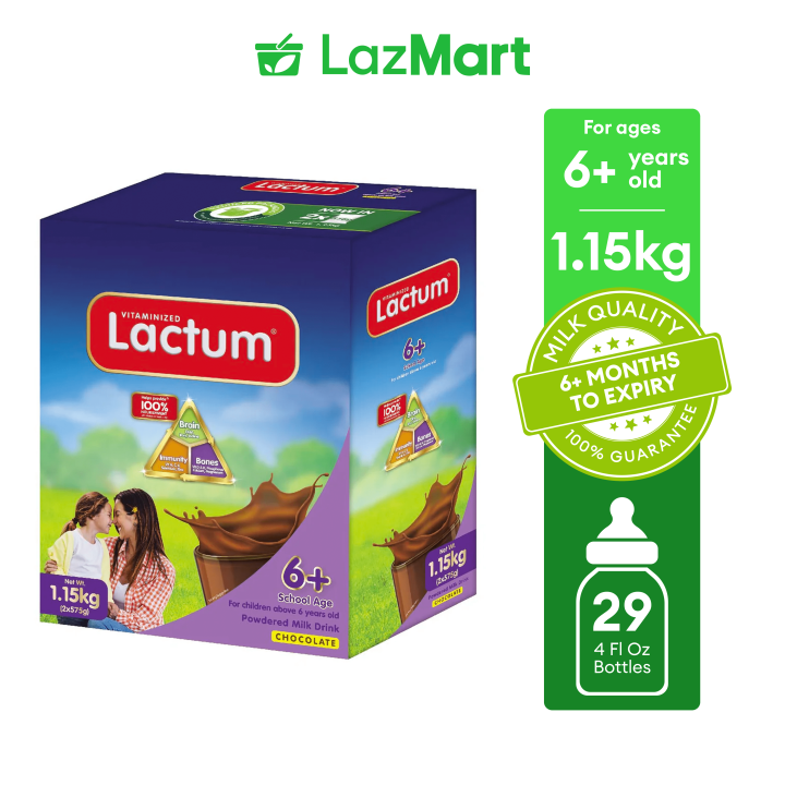 Lactum 6+ Chocolate 1.15kg Powdered Milk Drink for Children 6 Years Old ...