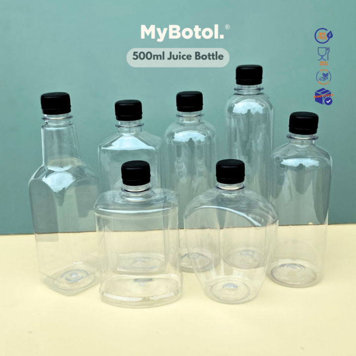 [mybotol] BOTOL PLASTIK KOSONG 500ML | BOTOL KOPI | BOTOL JUS | Lazada