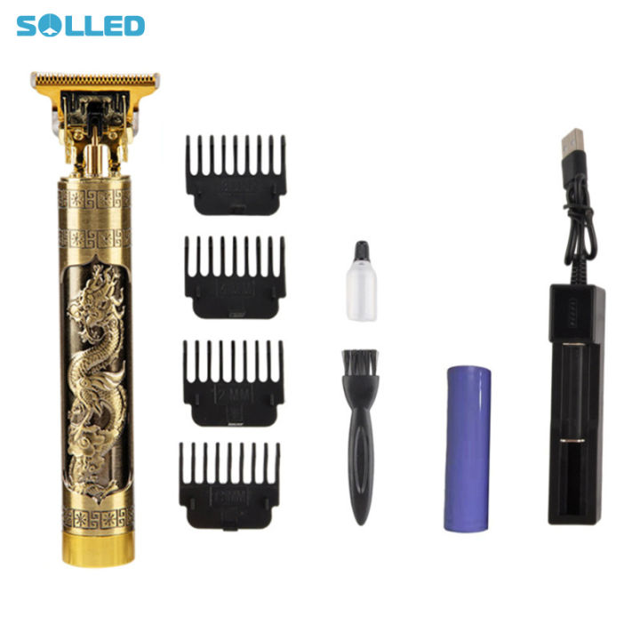 6-piece Set Electric Cordless Hair Trimmer Professional T-Blade ...