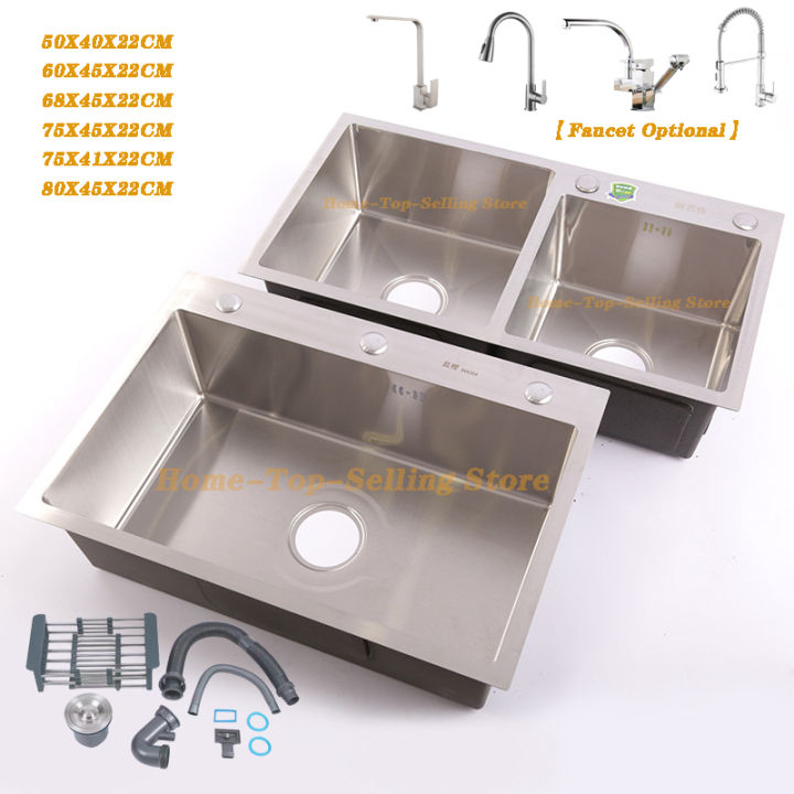 304 Stainless Steel Sink for Kitchen Sink 3mm Thick Stainless Lababo ...