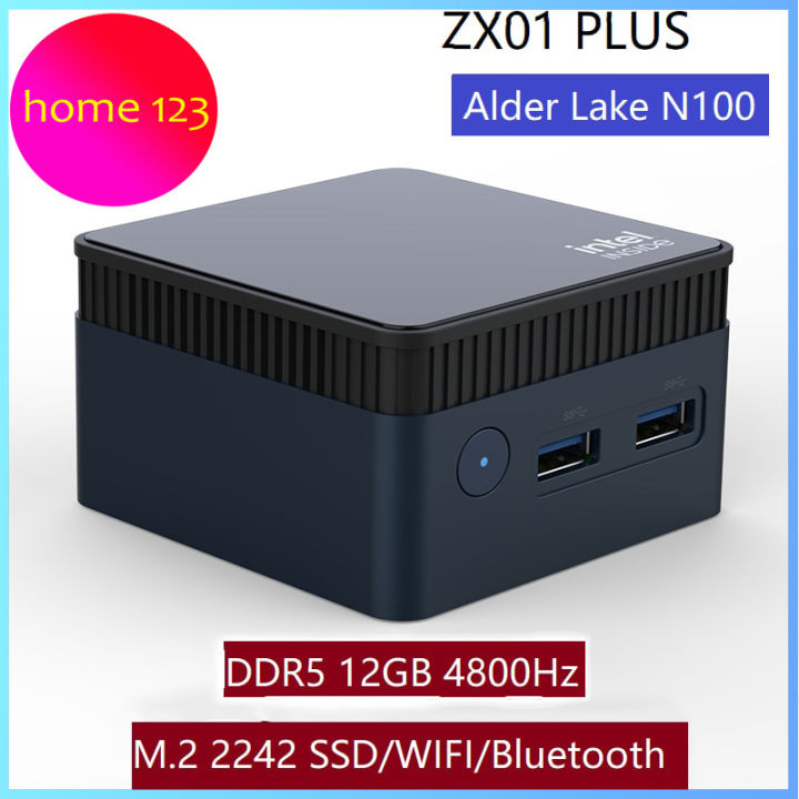 ZX01 PLUS MINI PC Alder Lake N100 Windows 11 DDR5 12GB 4800Hz M.2 2242 ...