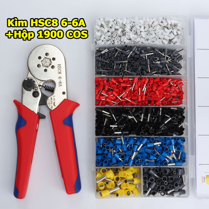 Kìm bấm cos lục giác HSC8 6-6A tự điều chỉnh 1900 cos ống tròn cos pin ...