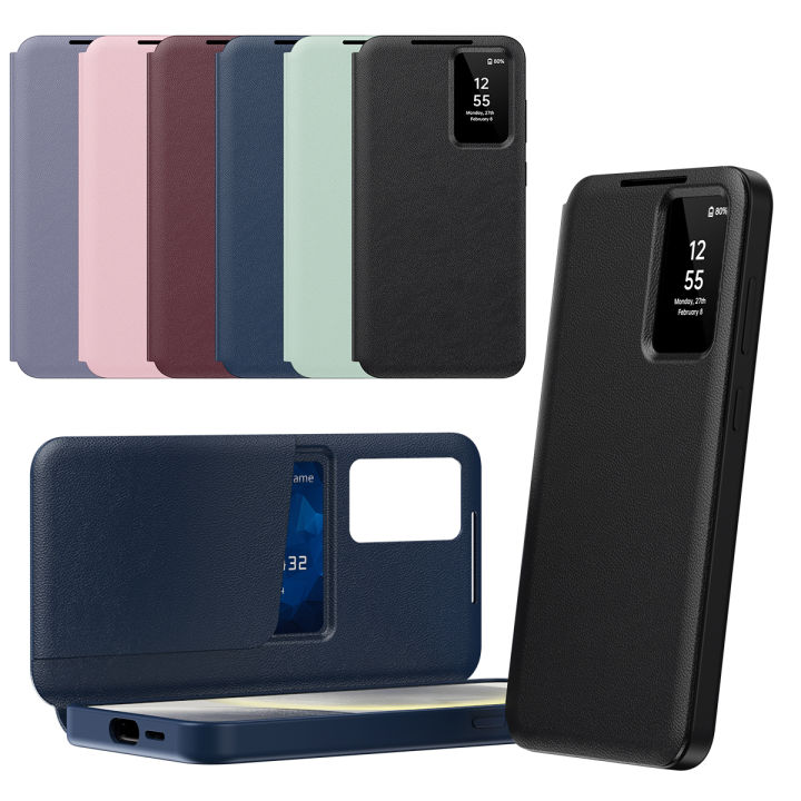 Leather Flip Case for Samsung Galaxy S24/S24+/S24 Ultra/S25/S25+/S25 ...