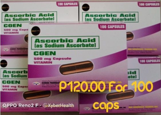 CGEN-ASCORBIC ACID 500mg Capsule Vitamins | Lazada PH