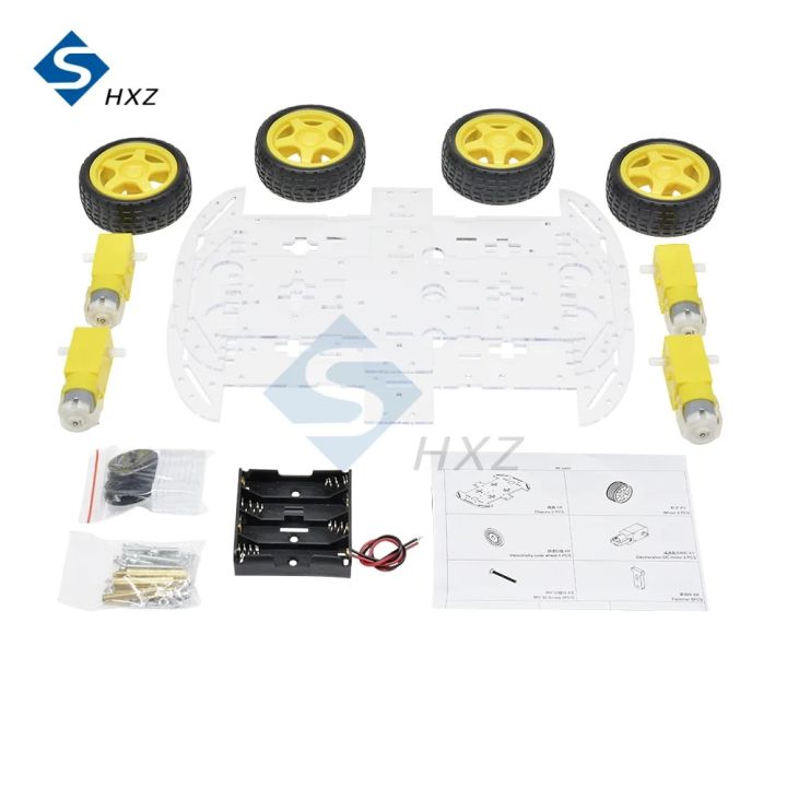 【Hot demand】 Mini 4wd 4 Wheel Drive Car For Arduino Smart Robot Car ...