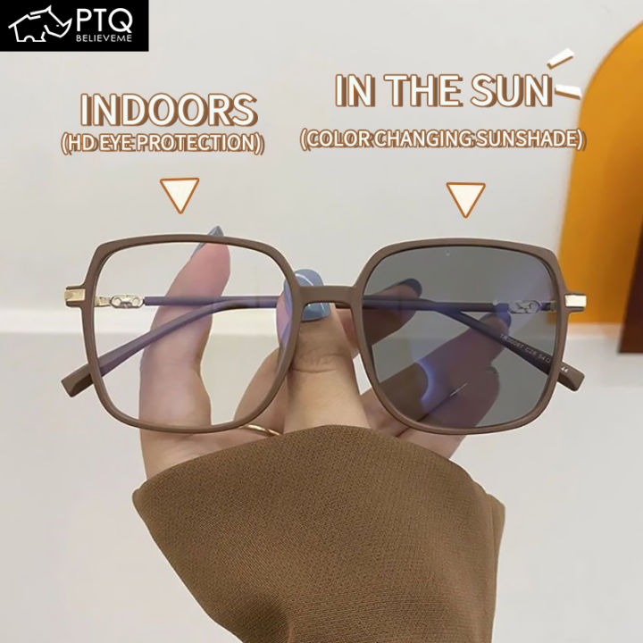 Myopia Glasses Women Color-changing Glasses INS Style Fashion ...
