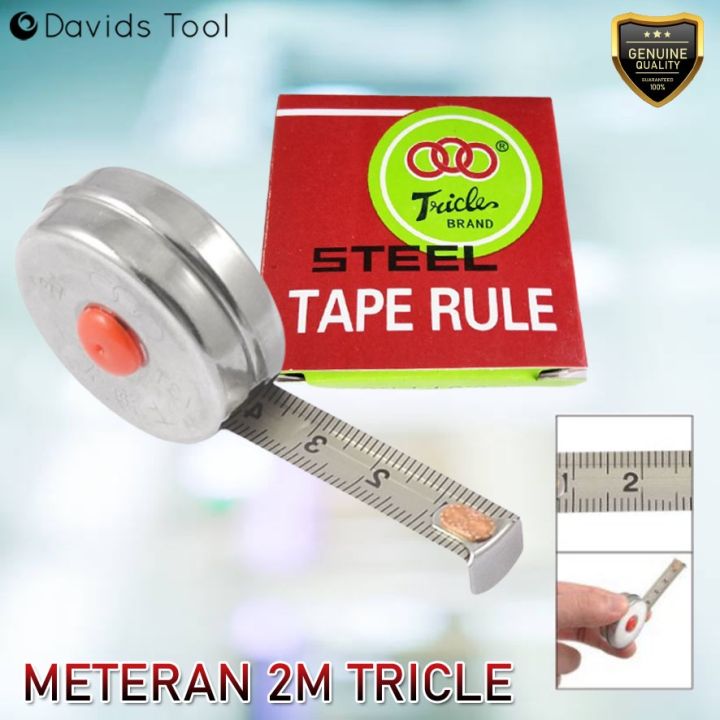 Meteran Tukang Bangunan Mini Kecil 2 Meter Bulat Besi | Lazada Indonesia