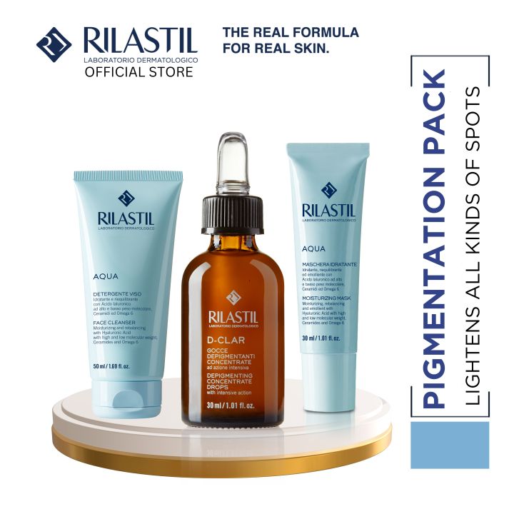 RILASTIL D-Clar Depigmenting Concentrate Drops 30ml+Aqua Hydration ...
