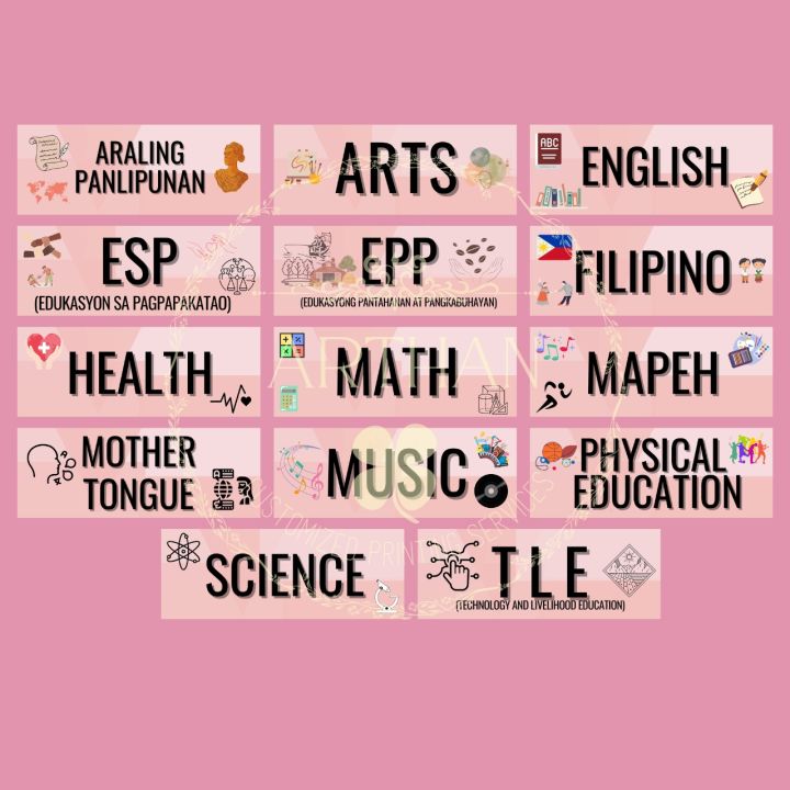 Sticker Label Notebook Subject, Name Label and Number Label for ...