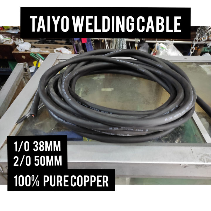 Welding Cable Taiyo Japan 1/0 38mm , 2/0 50mm sold per meter | Lazada PH