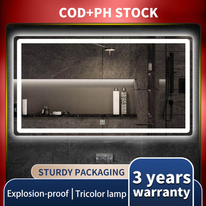 Nordic Style Modern Bathroom Decoration Wall Mount Smart LED Mirror ...