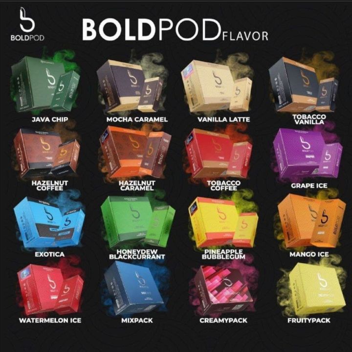 BOLDPOD TWIN PACK Catridge Flavor 2pcs/ BOX STRONG SERIES Fruity Pack and Creamy Pack FLAVOUR ...